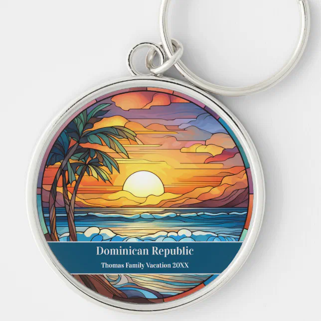 Dominican Republic Beach Vacation Keychain | Zazzle