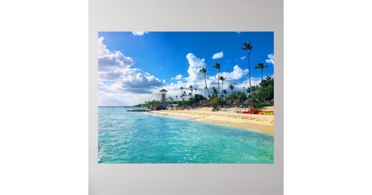 Dominican Republic Beachfront Poster | Zazzle