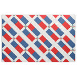 The Dominican Republic Flag Fabric | Zazzle