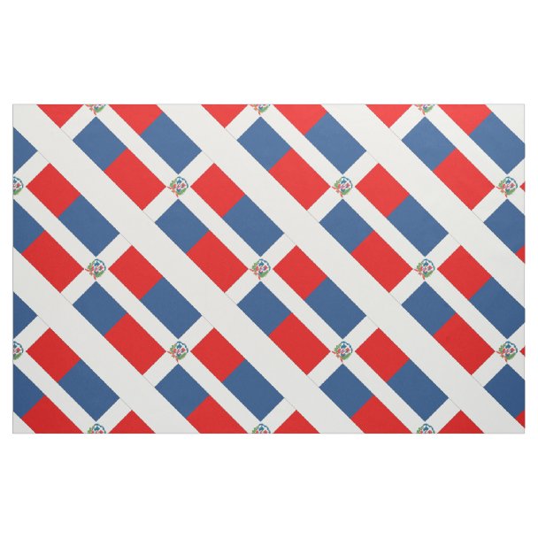 Dominican Republic Flag Fabric | Zazzle