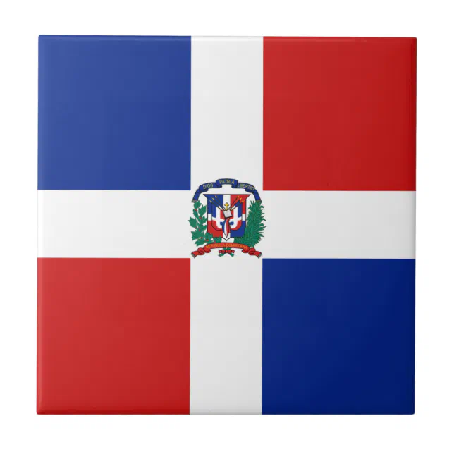 Dominican Republic Flag Ceramic Tile | Zazzle