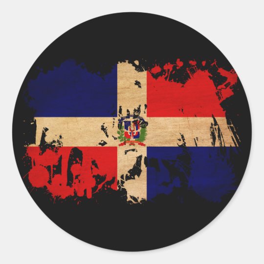 Dominican Republic Flag Classic Round Sticker | Zazzle.com