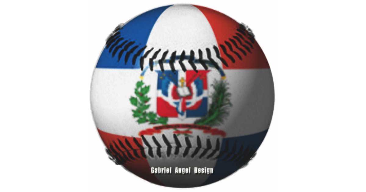Dominican Republic Flag Covered Baseball Cutout | Zazzle