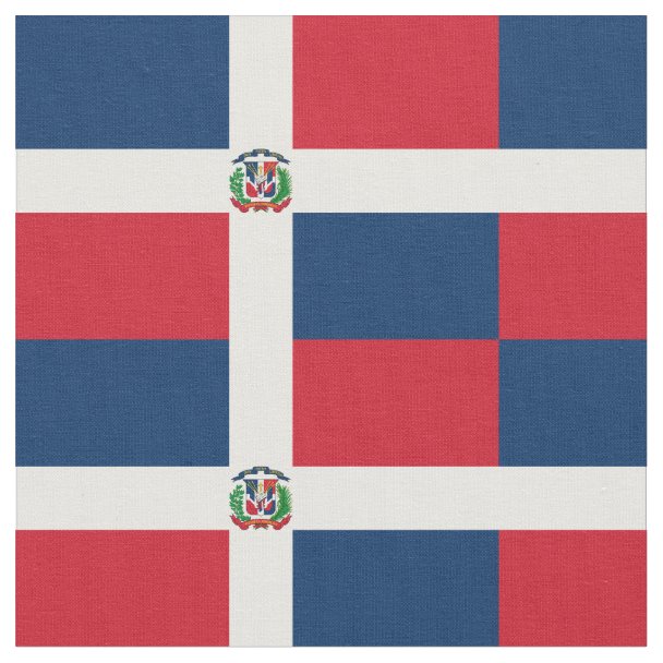 The Dominican Republic Flag Fabric | Zazzle