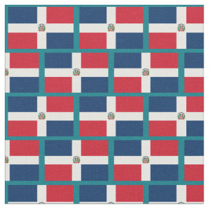 The Dominican Republic Flag Fabric | Zazzle