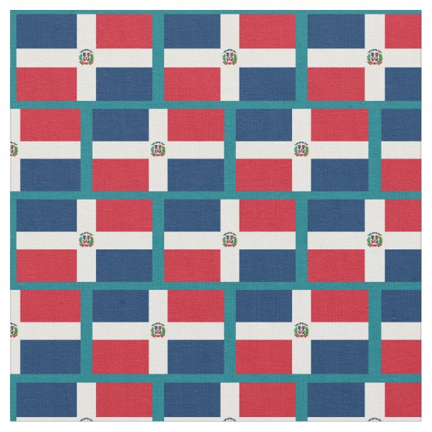 The Dominican Republic Flag Fabric | Zazzle