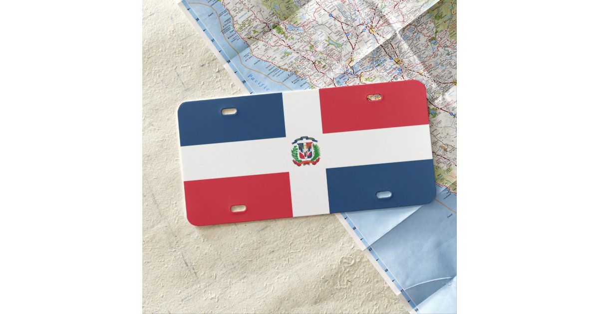 Dominican Republic Flag License Plate | Zazzle