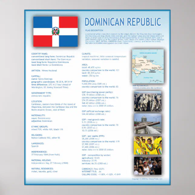 Dominican Republic Poster | Zazzle