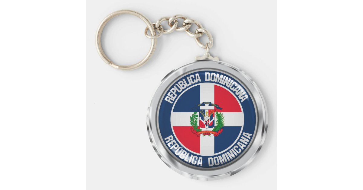 Dominican Republic Round Emblem Keychain | Zazzle