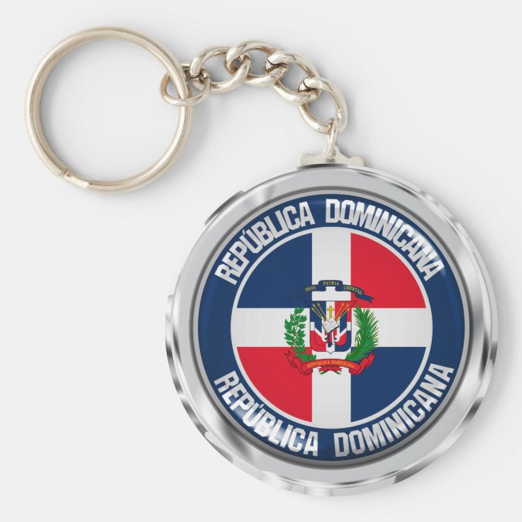 Dominican Republic Round Emblem Keychain | Zazzle
