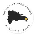 Dominican Republic Wedding Welcome Sticker | Zazzle