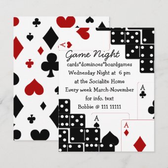 Domino Aces Invitation | Zazzle
