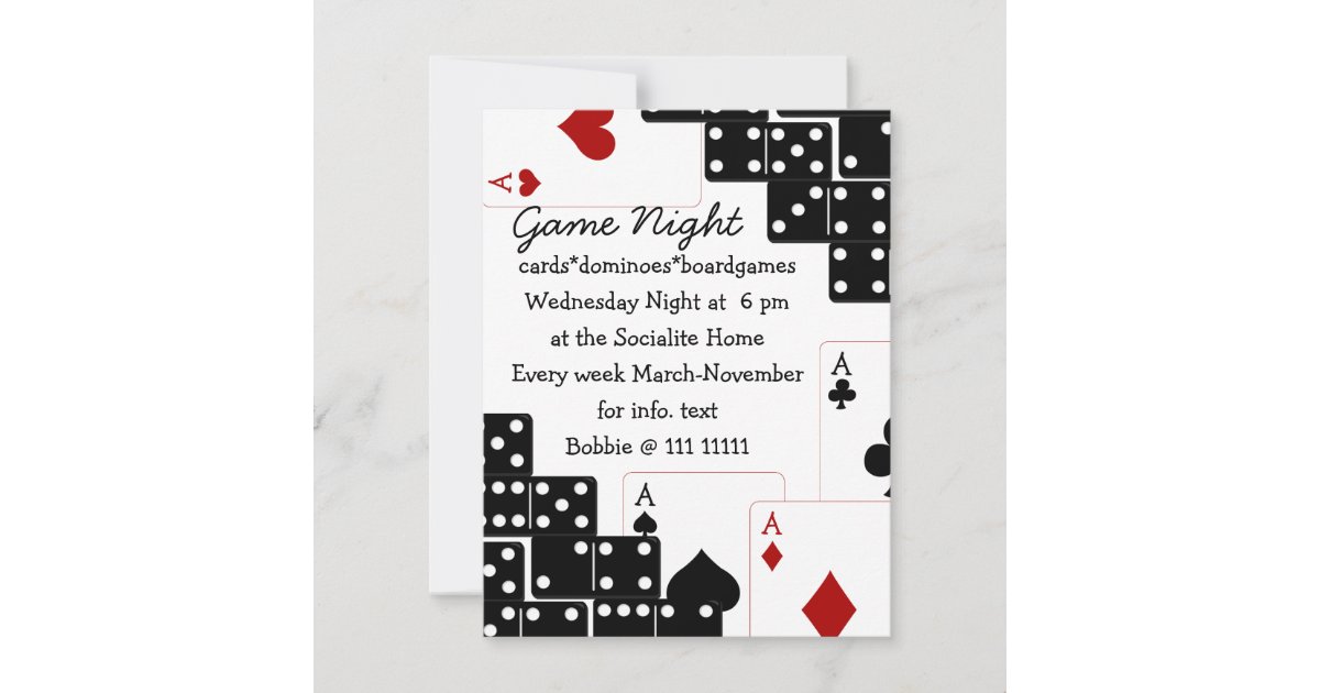Domino Aces Invitation | Zazzle