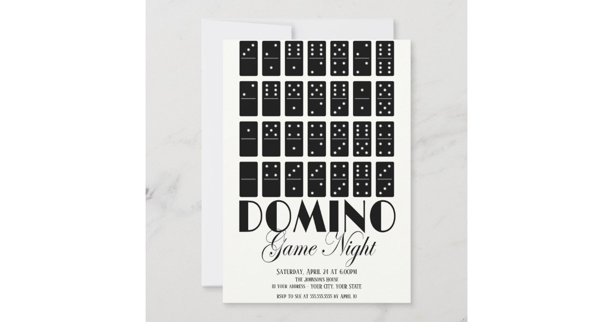 Domino Game Night Invitation | Zazzle