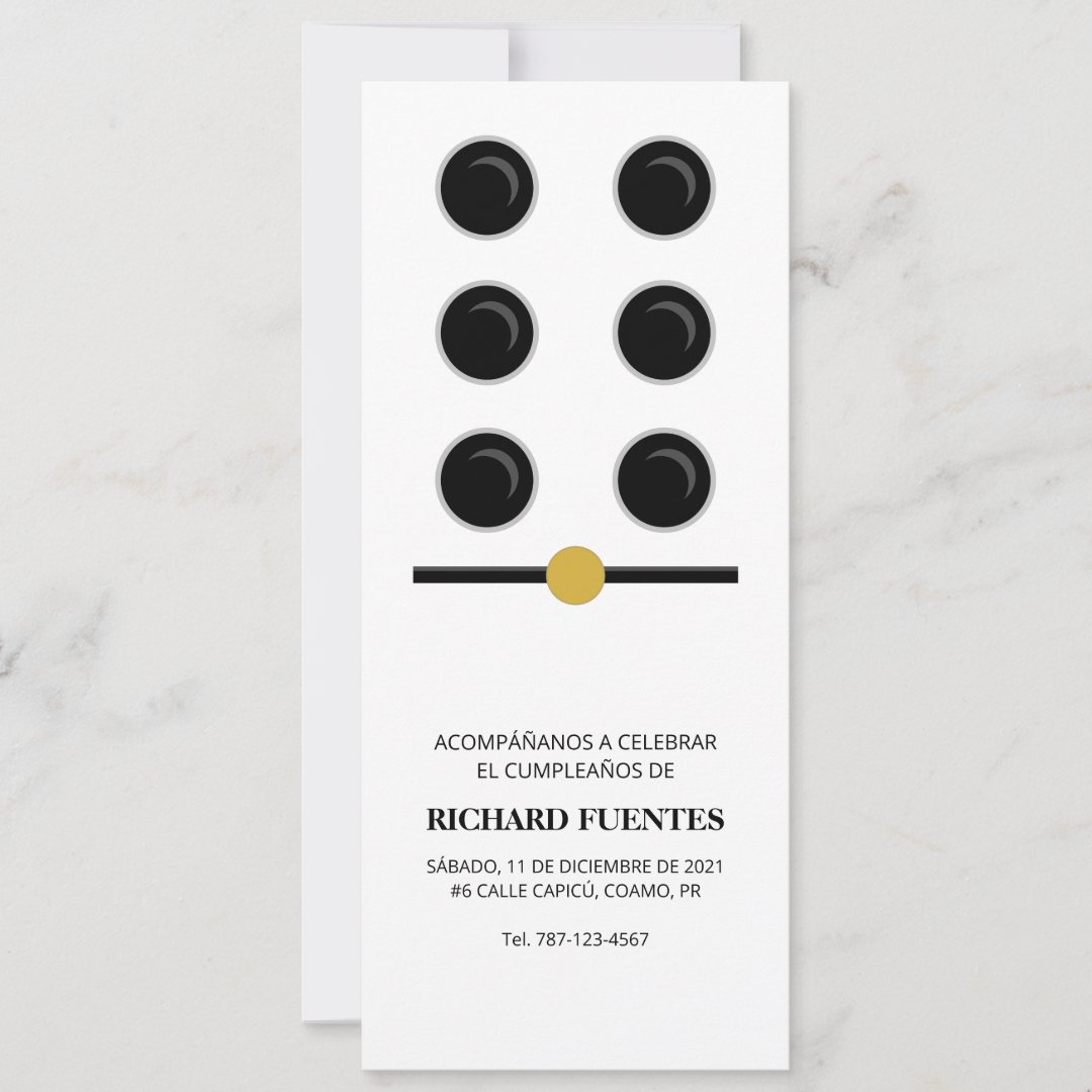 Domino Party Themed Invitation | Zazzle