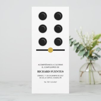 Domino Party Themed Invitation | Zazzle