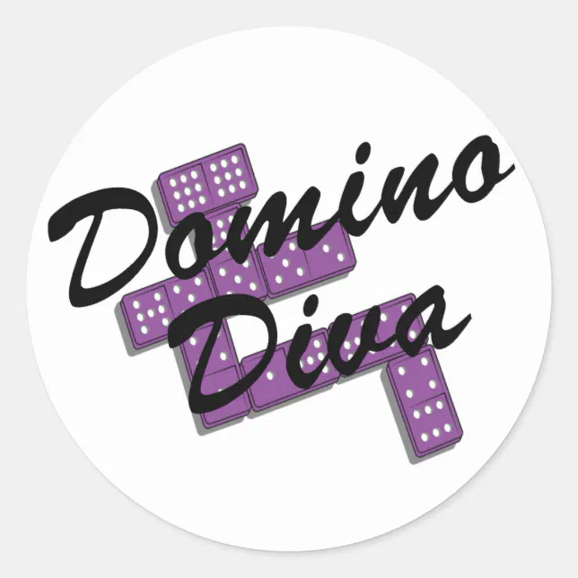 Domino T-shirts and Gifts. Classic Round Sticker | Zazzle