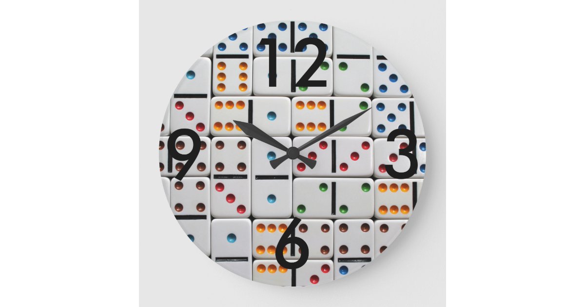 Dominoes clock | Zazzle