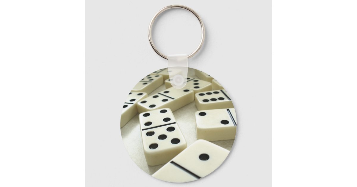 Dominoes Keychain 009 | Zazzle