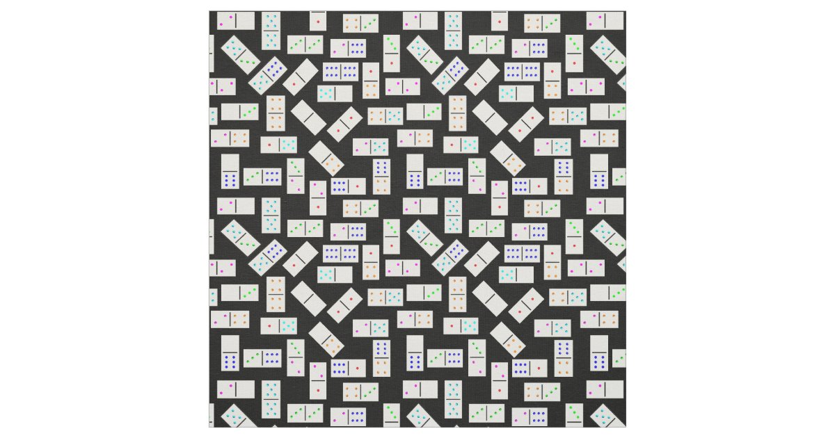 Dominoes pattern on any color background fabric | Zazzle