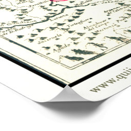 Don Quixote Route Map-Mapa de la Ruta del Quijote Poster | Zazzle