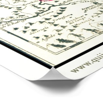 Don Quixote Route Map-Mapa de la Ruta del Quijote Poster | Zazzle