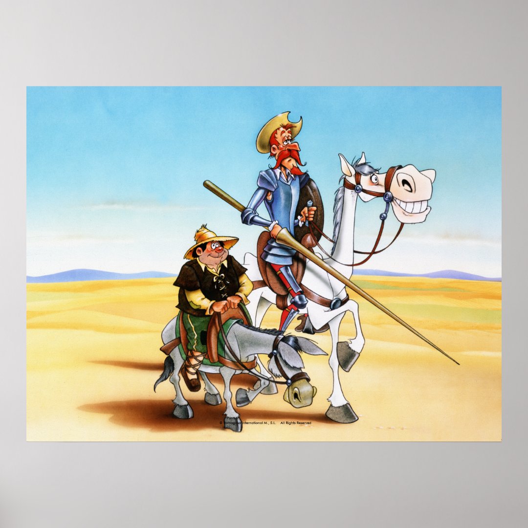DON QUIXOTE & SANCHO -IVth. Centenary Poster | Zazzle