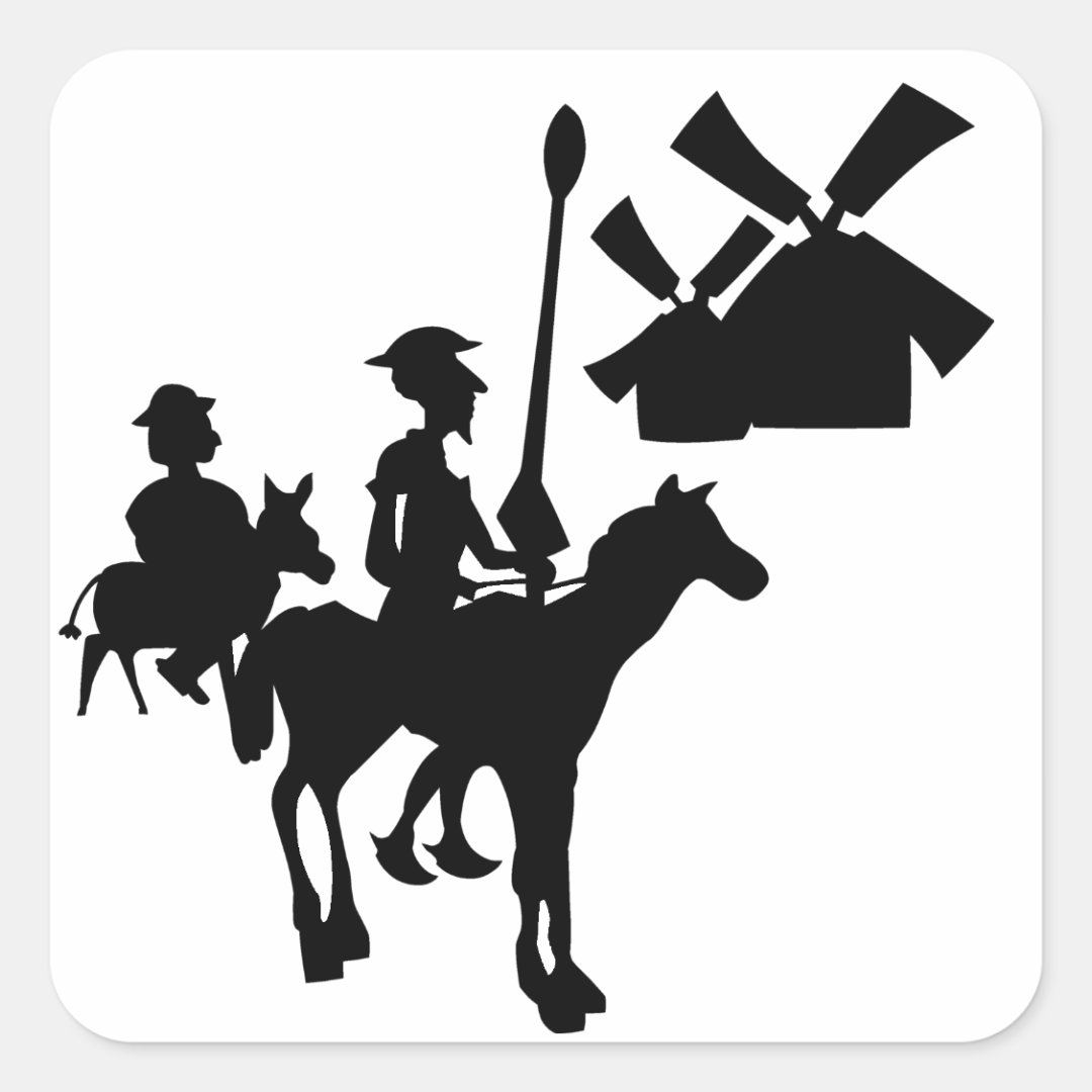 Don Quixote Square Sticker | Zazzle
