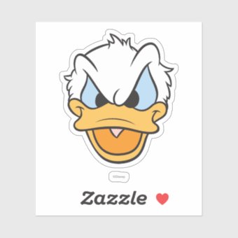 Donald Duck | Angry Face Closeup Sticker | Zazzle