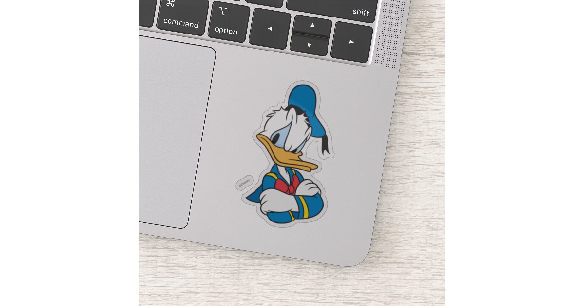 Donald Duck | Arms Crossed Sticker | Zazzle