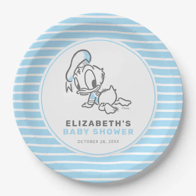 Donald Duck Baby Shower Paper Plates | Zazzle
