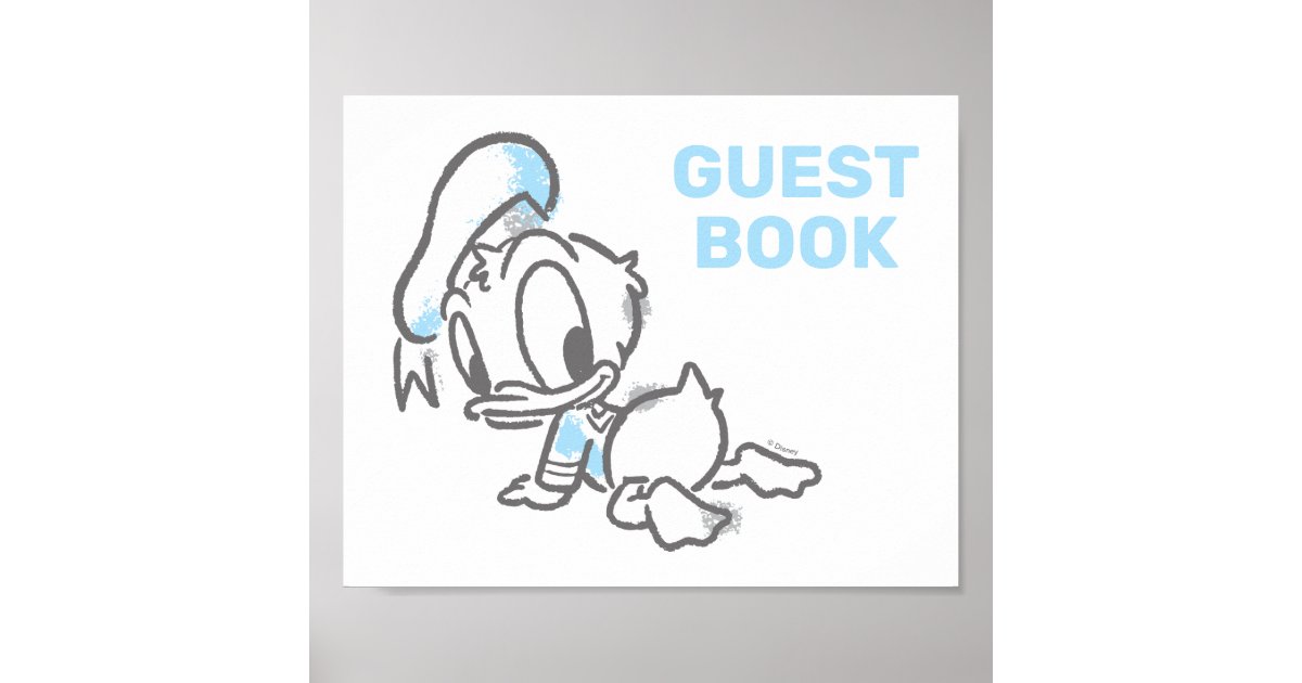 Donald Duck Boy Baby Shower Guest Book | Zazzle