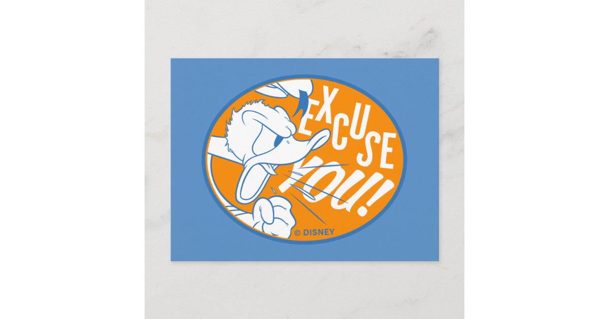 Donald Duck | Excuse You Postcard | Zazzle
