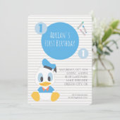 Donald Duck | First Birthday Invitation | Zazzle
