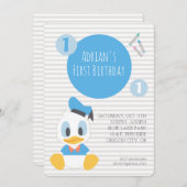 Donald Duck | First Birthday Invitation | Zazzle