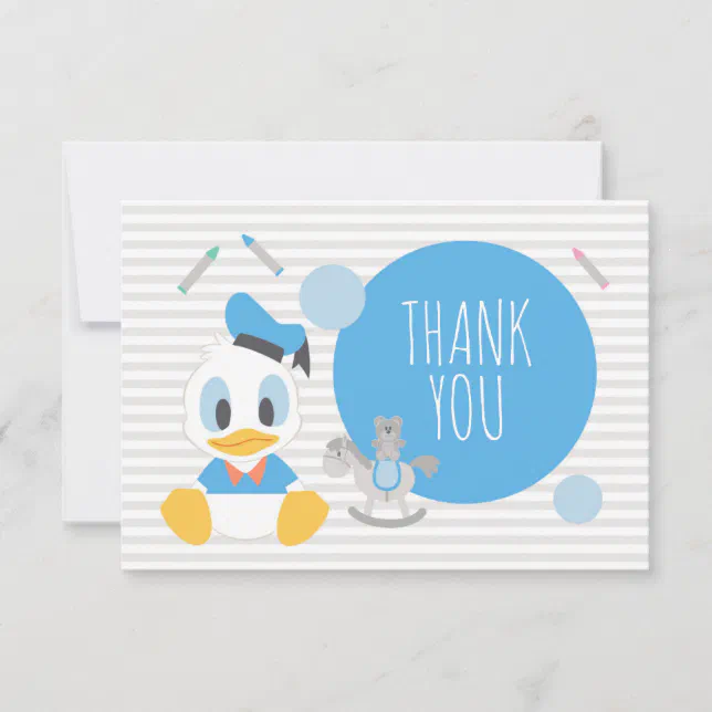 Donald Duck | First Birthday Thank You | Zazzle