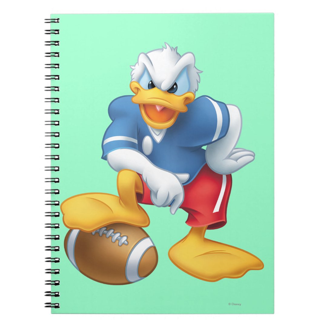 Donald Duck | Football Notebook | Zazzle