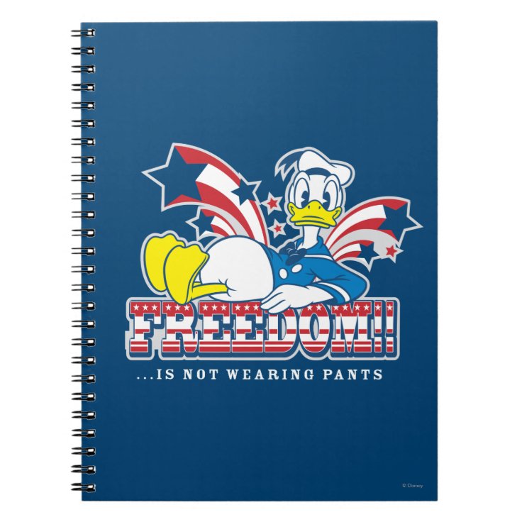 Donald Duck | Freedom Notebook | Zazzle
