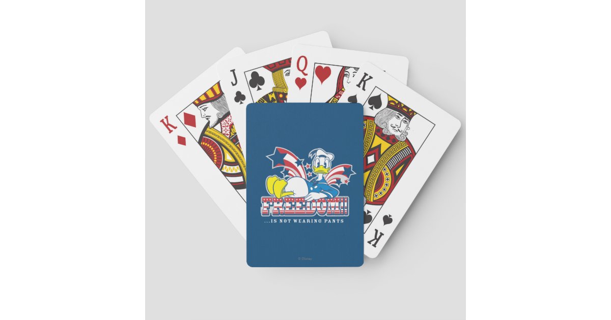 Donald Duck | Freedom Playing Cards | Zazzle