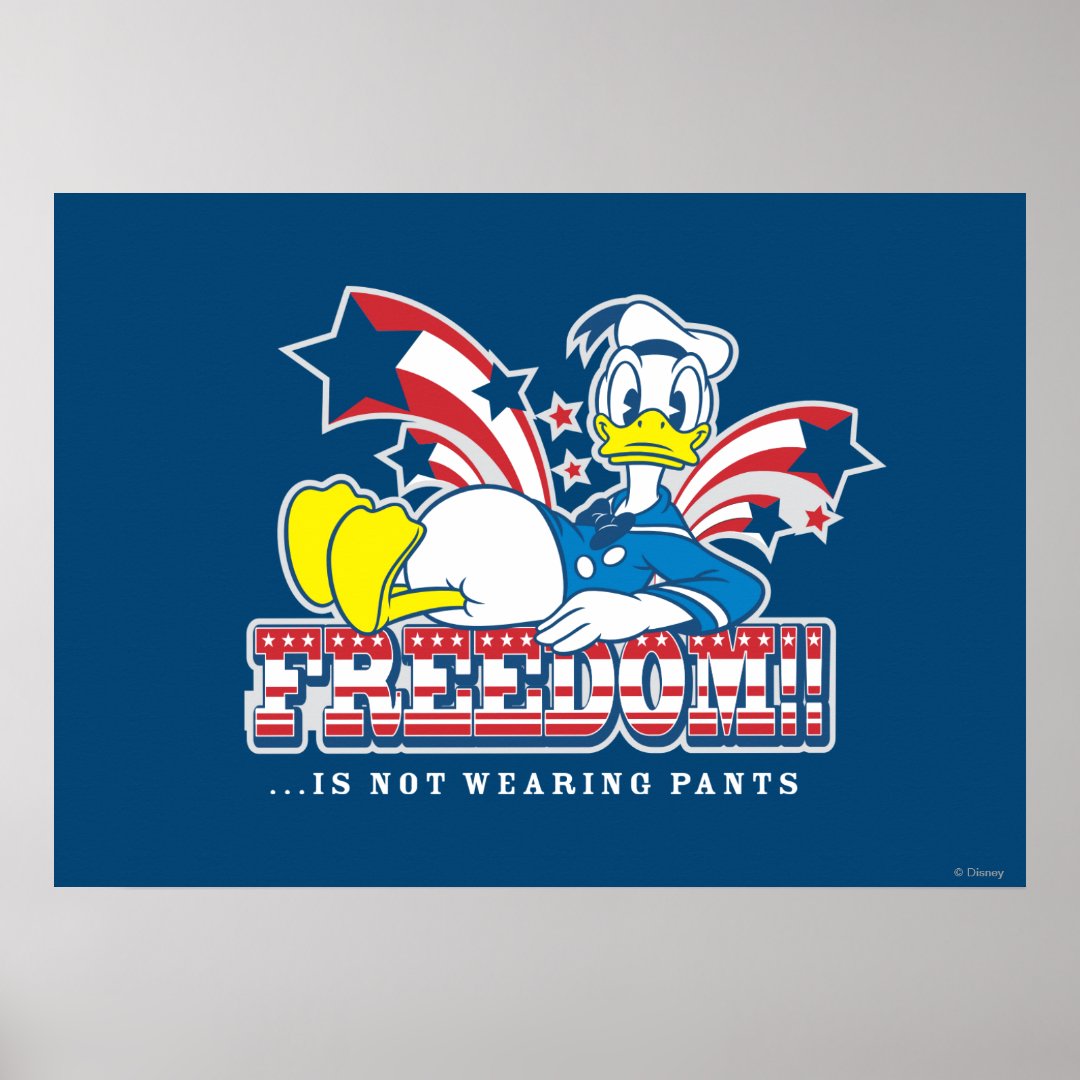 Donald Duck | Freedom Poster | Zazzle