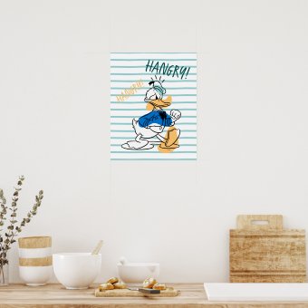 Donald Duck | Hangry Hangry Poster | Zazzle