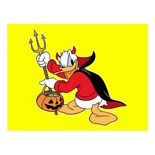 Donald Duck in Devil Costume Postcard | Zazzle.com