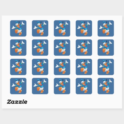 Donald Duck | Jumping Square Sticker | Zazzle