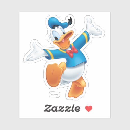 Donald Duck | Jumping Sticker | Zazzle