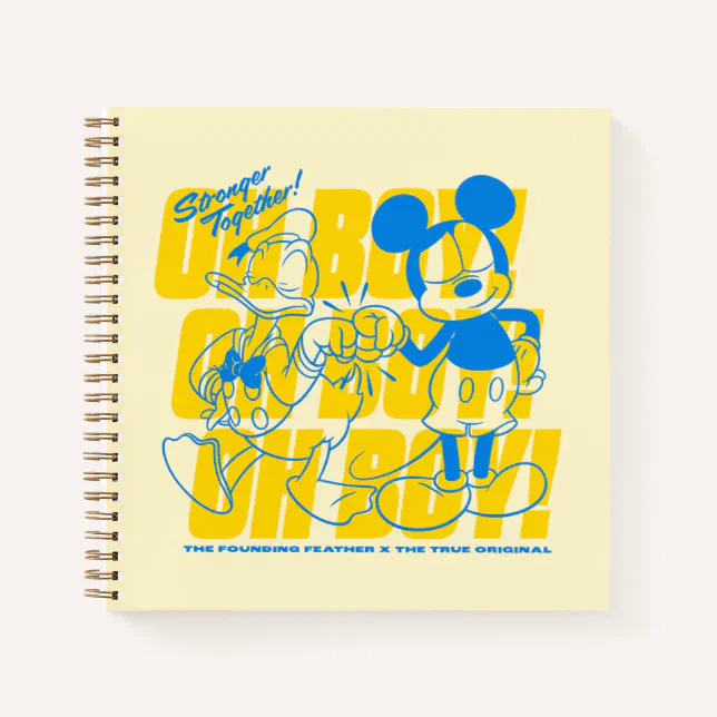 Donald Duck & Mickey Fist Bump Oh Boy! Notebook | Zazzle