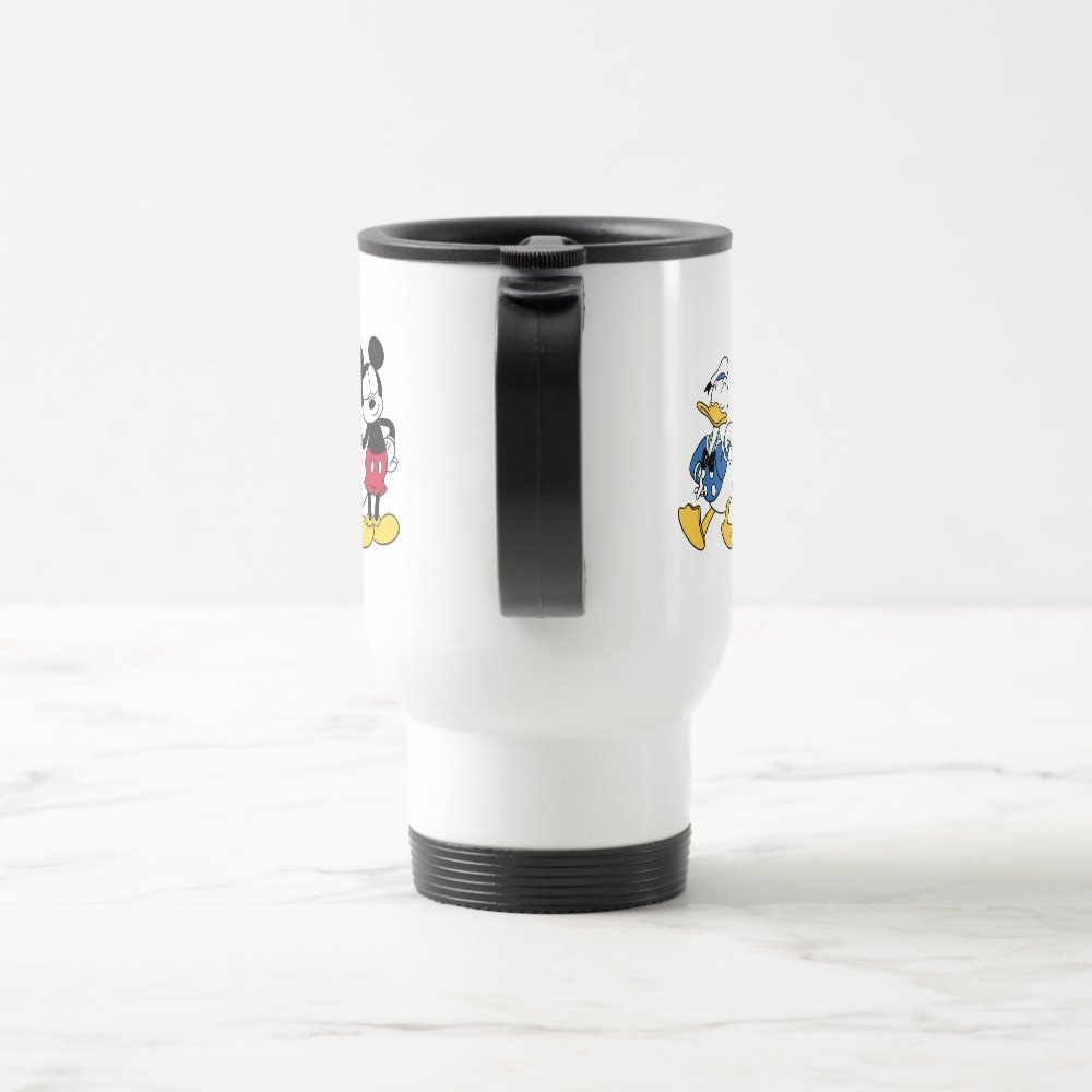 Donald Duck & Mickey Fist Bump Commuter Mug sold by Unfavorable ...
