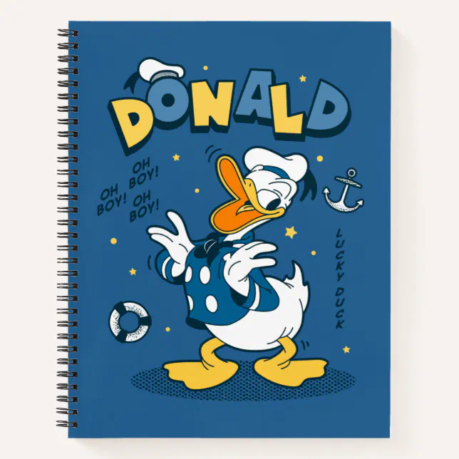Donald Duck | Oh Boy! Oh Boy! Lucky Duck Notebook | Zazzle