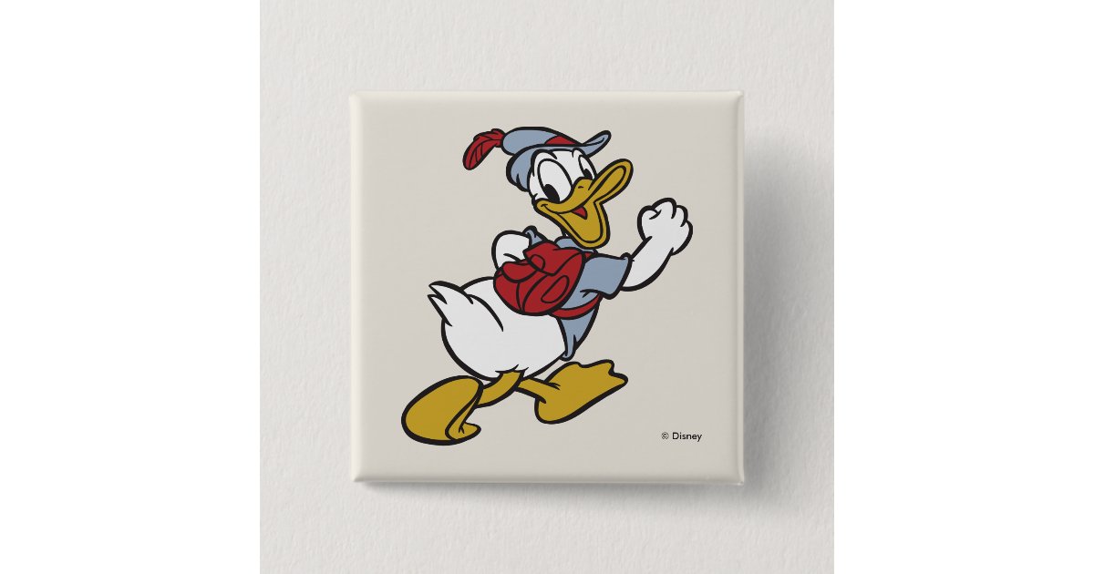 Donald Duck | Outdoor Donald Button | Zazzle