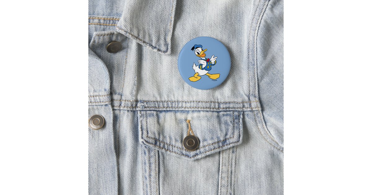 Donald Duck | Proud Pose Button | Zazzle