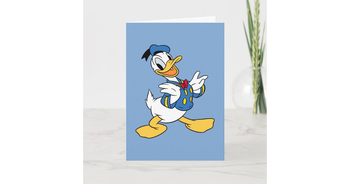 Donald Duck | Proud Pose Card | Zazzle